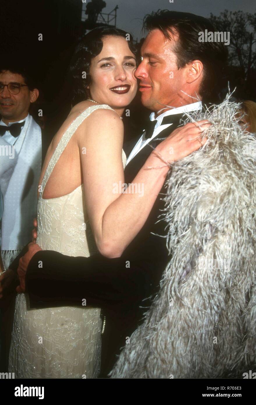 LOS ANGELES, CA - MARCH 29: Actress Andie MacDowell and husband model ...