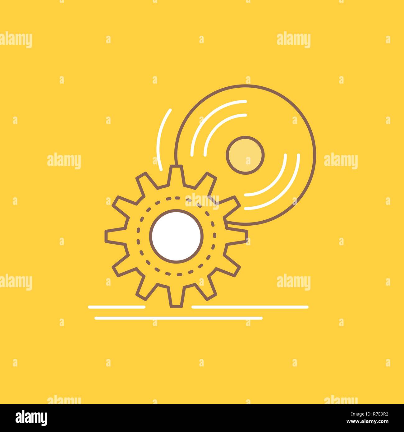 cd, disc, install, software, dvd Flat Line Filled Icon. Beautiful Logo ...