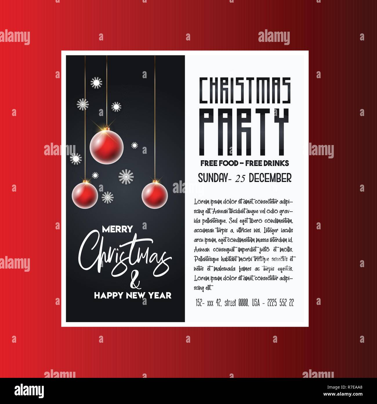Christmas Party Flyer Template Stock Vector Image Art Alamy christmas-party-flyer-template-stock-vector-image-art-alamy