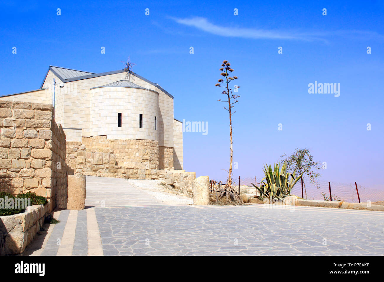 Basilica of Moses (Memorial of Moses) on Mount Nebo, Jordan, Middle ...