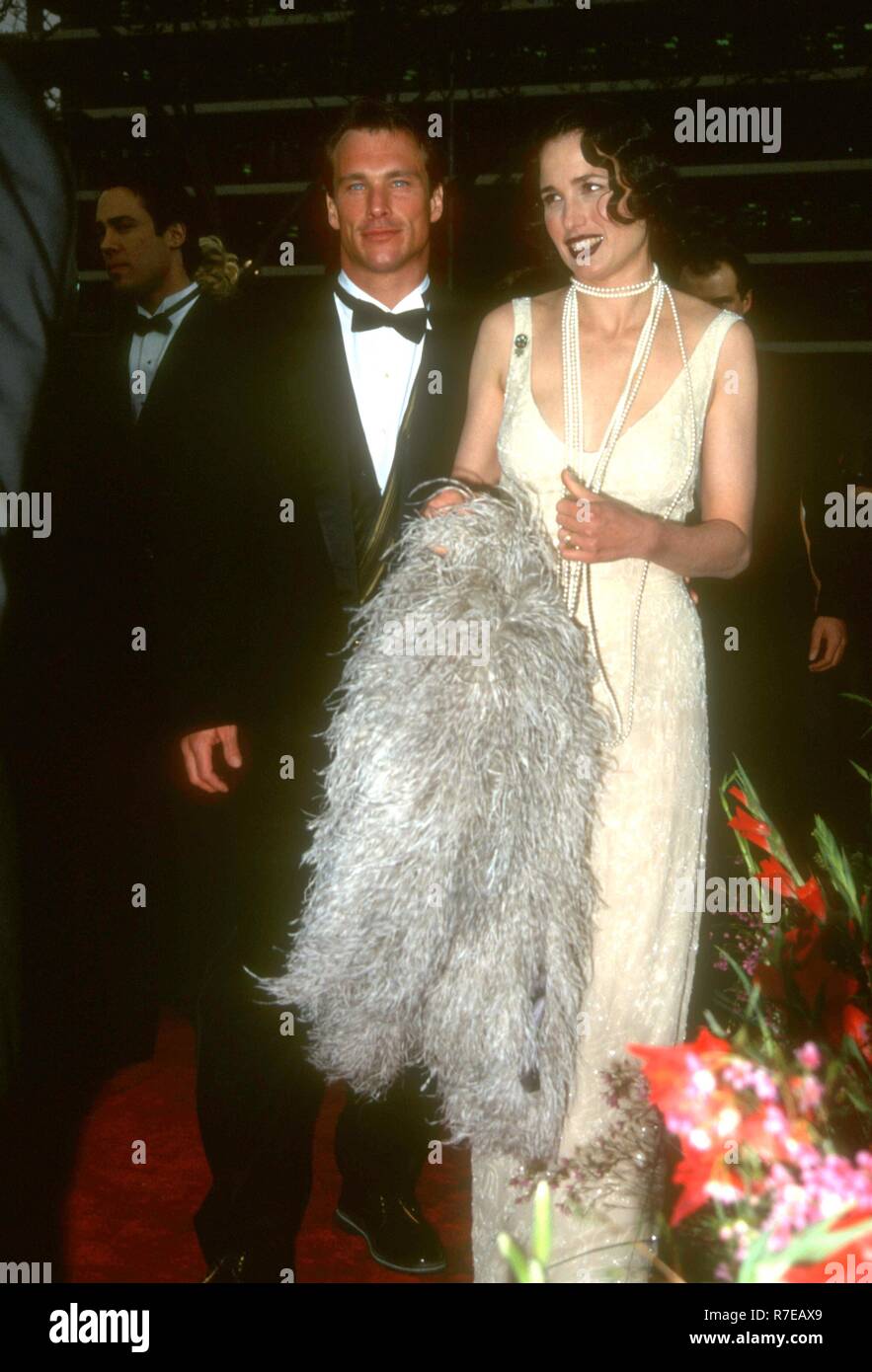 LOS ANGELES, CA - MARCH 29: Actress Andie MacDowell and husband model ...