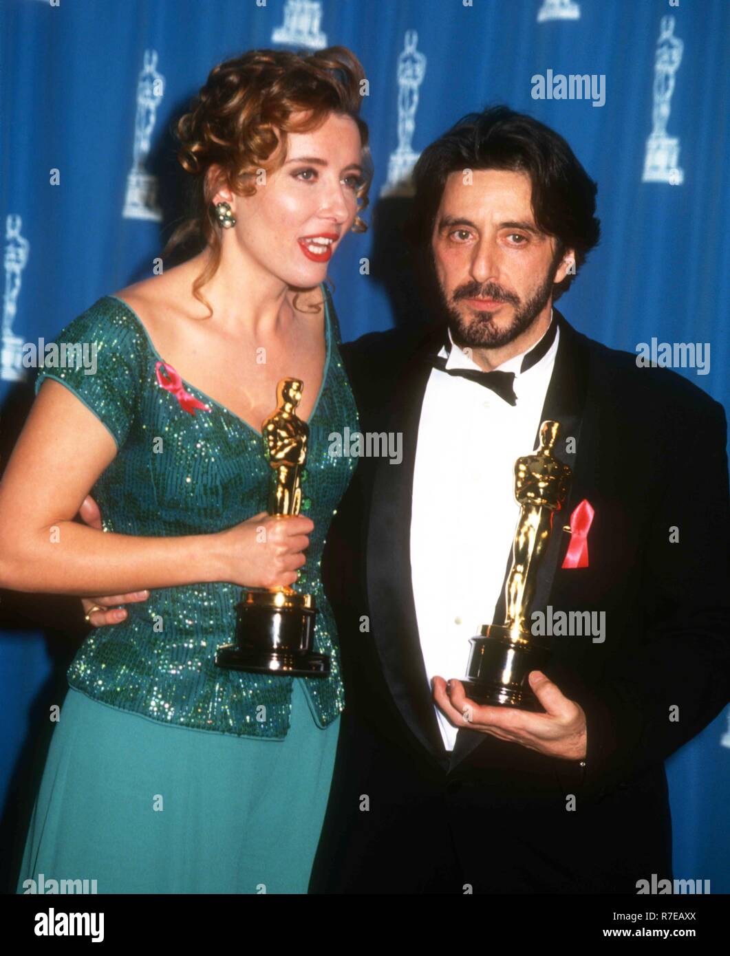 LOS ANGELES, CA - MARCH 29: Actress Emma Thompson and actor Al Pacino ...