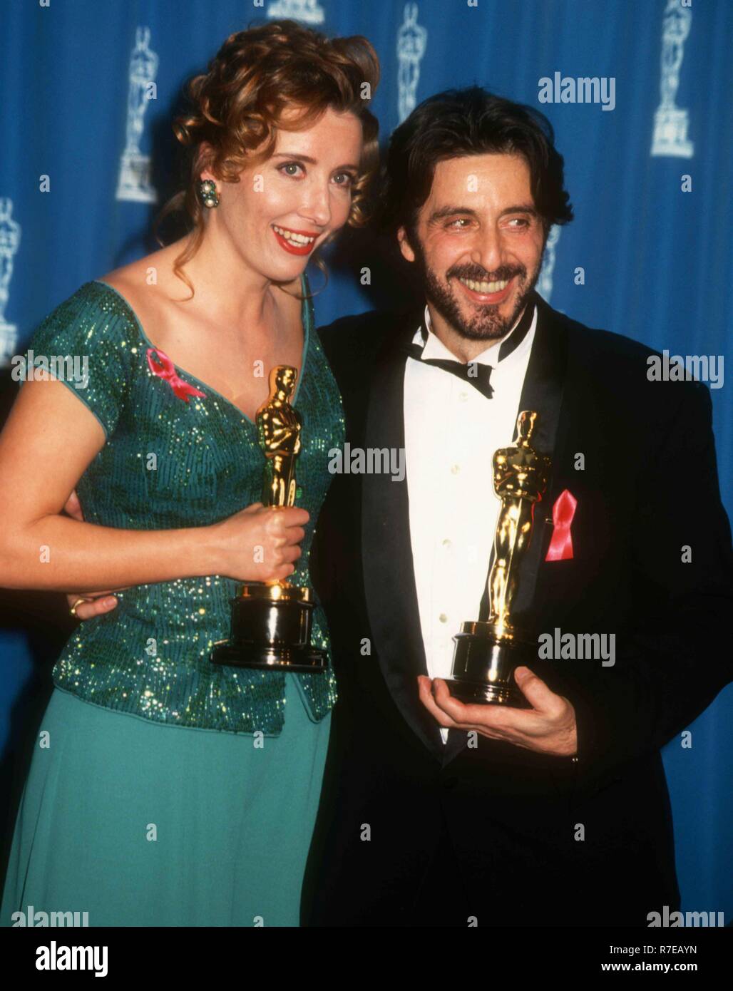 LOS ANGELES, CA - MARCH 29: Actress Emma Thompson and actor Al Pacino ...