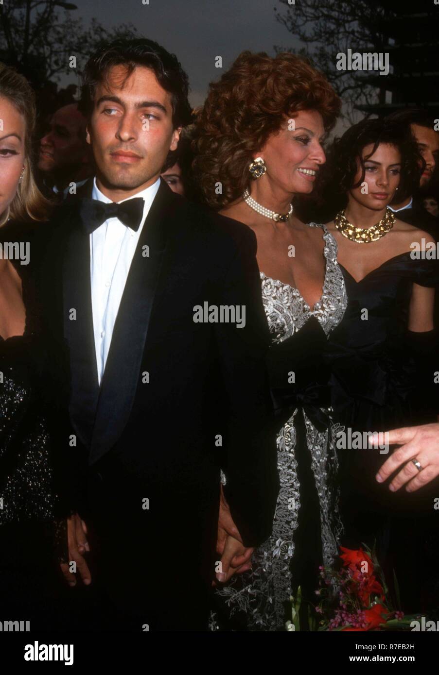 LOS ANGELES, CA - MARCH 29: Actress Sophia Loren and son Carlo Ponti ...