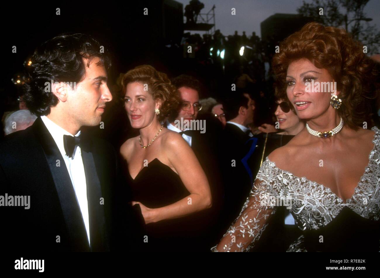 LOS ANGELES, CA - MARCH 29: Actress Sophia Loren and son Carlo Ponti ...