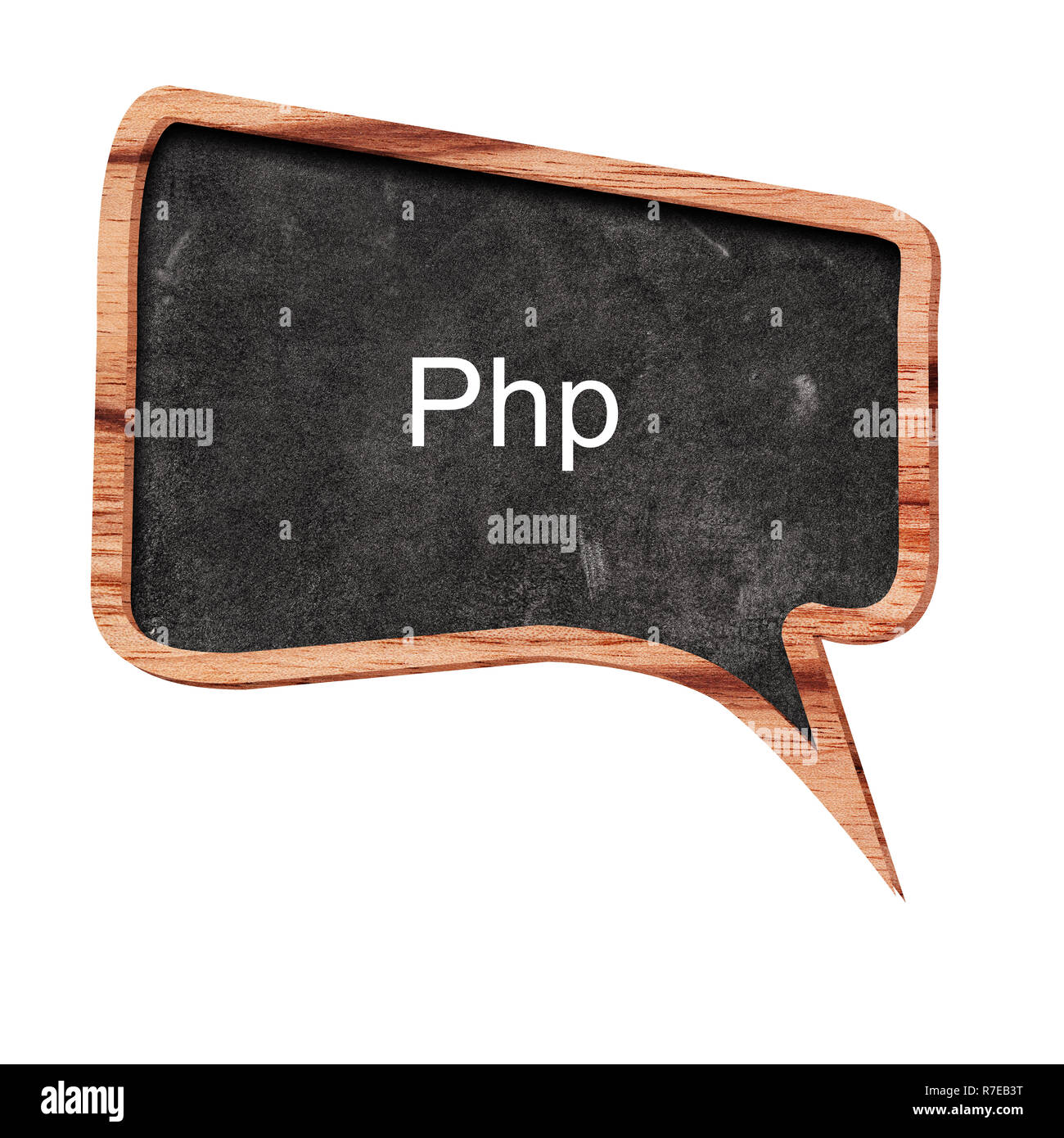 Php word concept on speech bubbles from wood on white background Stock ...