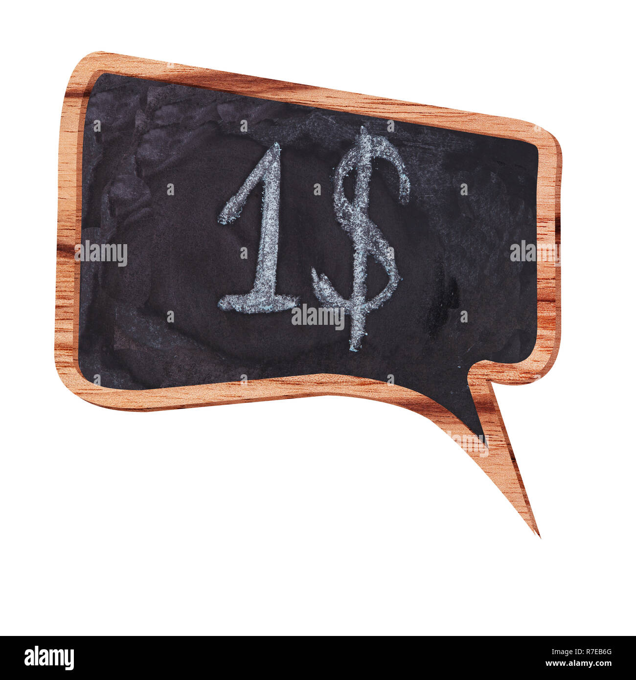 Retro speech bubbles from wood on white background Stock Photo - Alamy