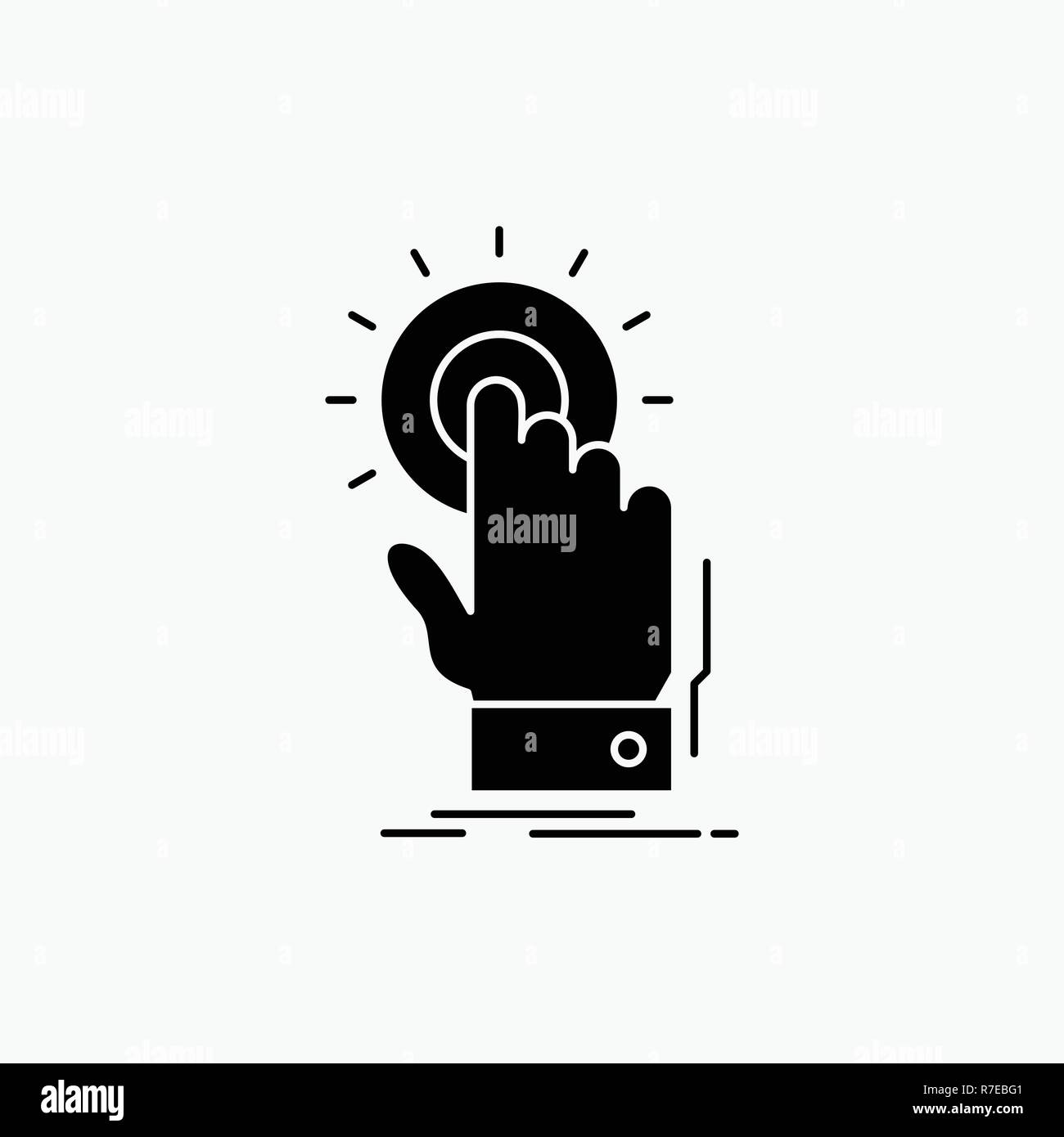 Man pressing start button on Stock Vector Images - Alamy