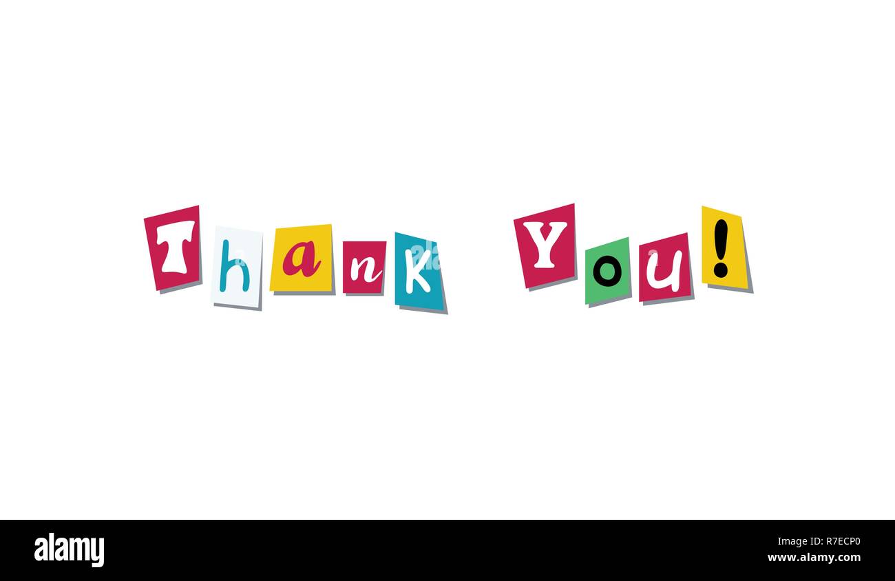 Thank card Stock Vector Images - Alamy