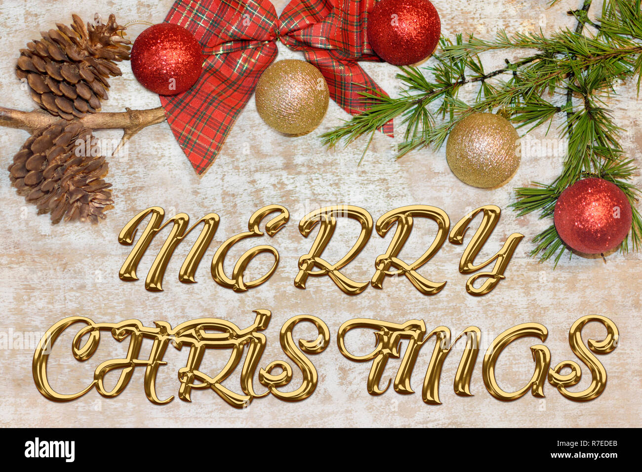 Christmas composition frame for greetings card. "Merry Christmas Stock ...
