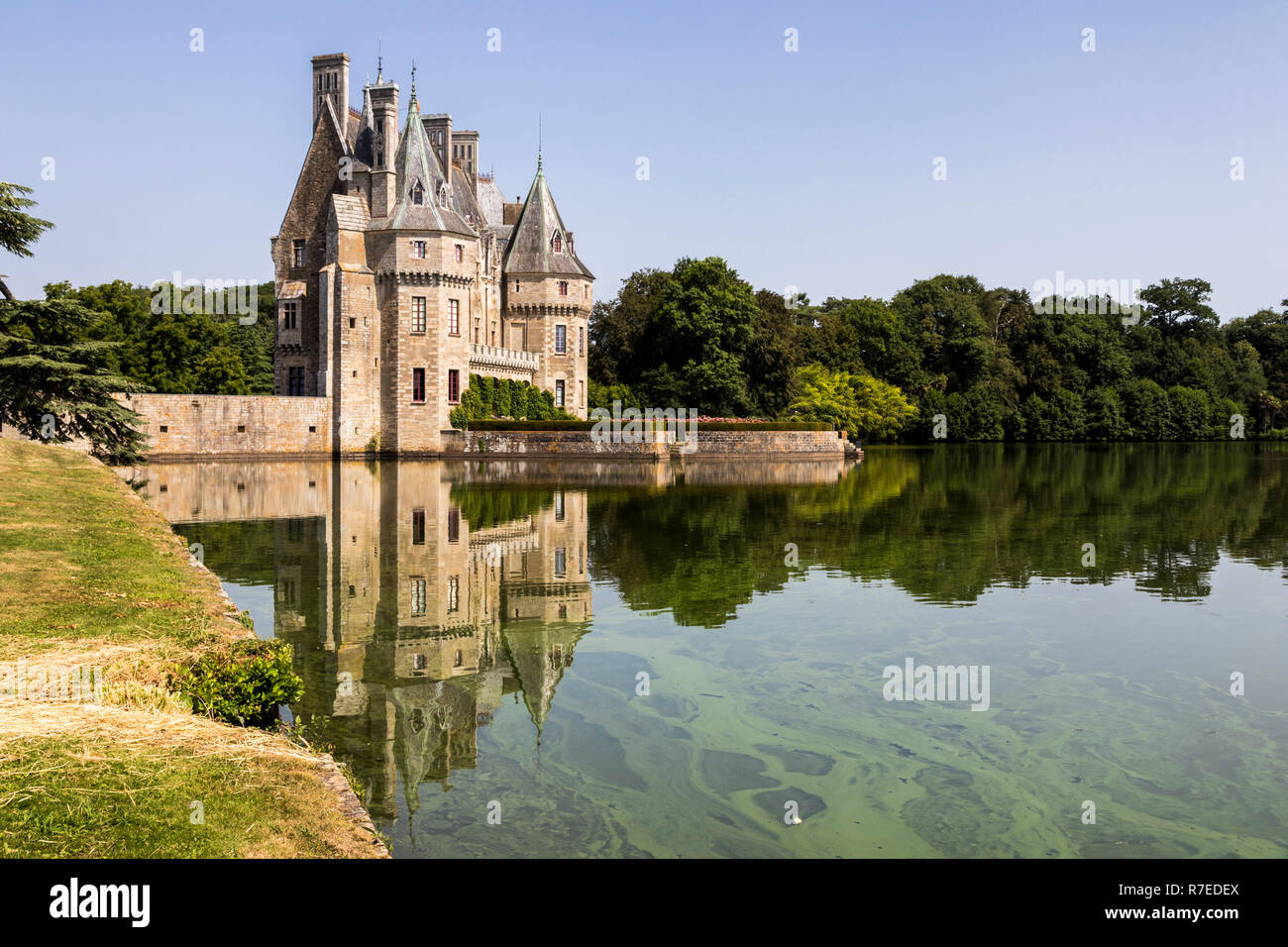 Missillac, France. The Chateau de La Bretesche, a 14th century medieval ...