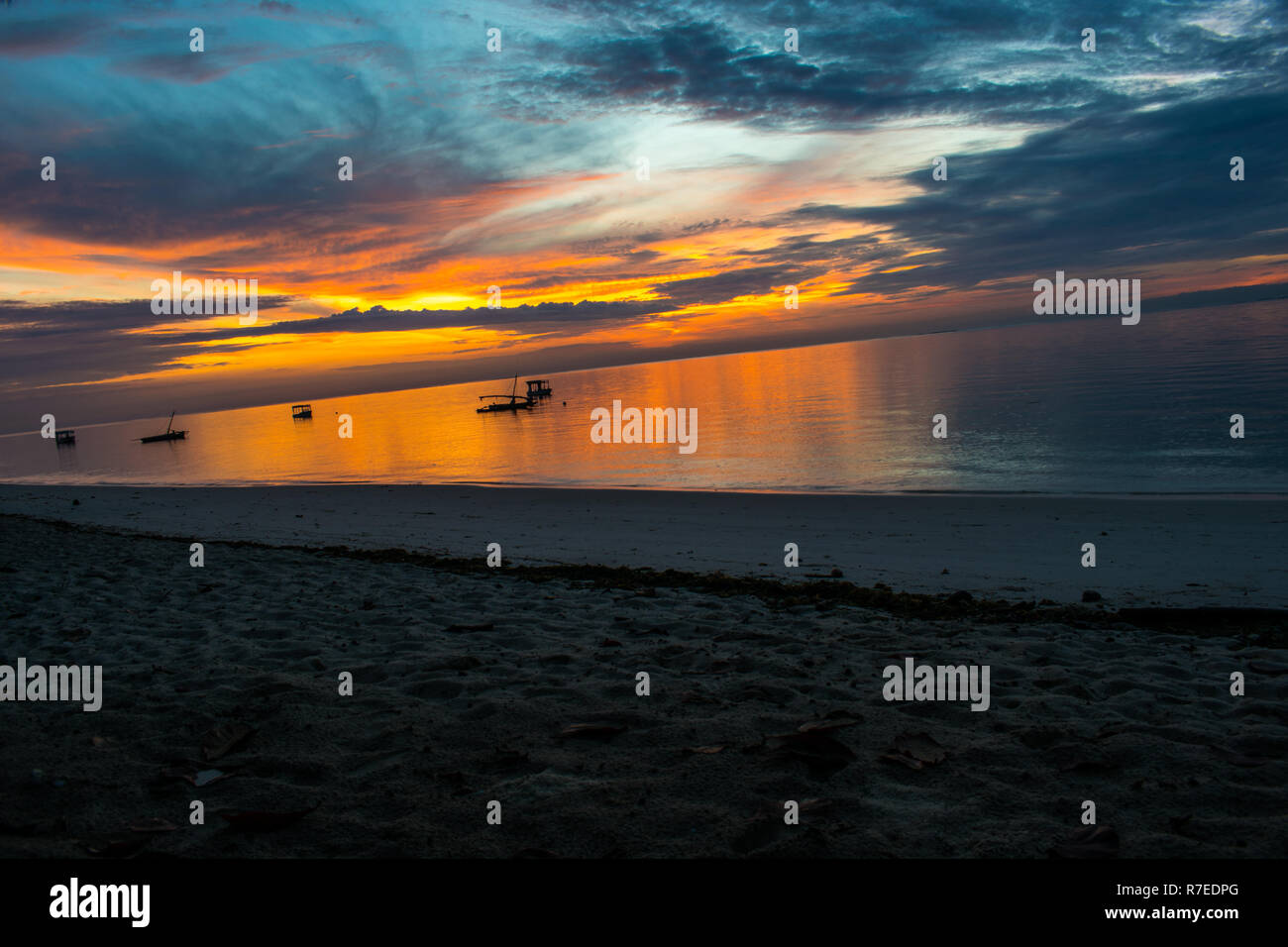 Beautiful sunrise at the Beach in Mombasa, Kenya Stock Photo - Alamy