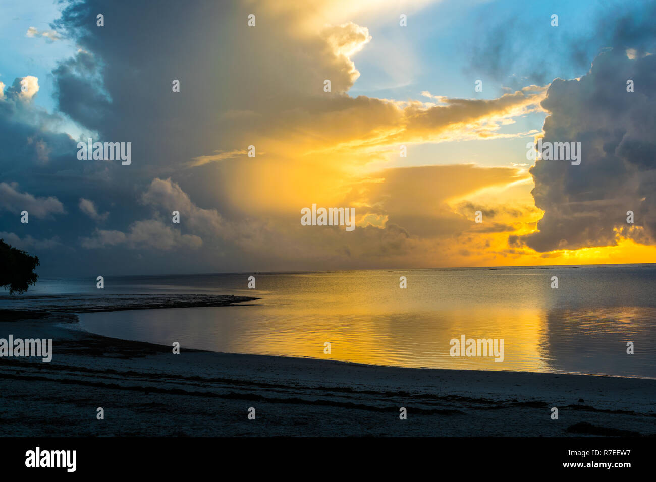 Beautiful sunrise at the Beach in Mombasa, Kenya Stock Photo - Alamy