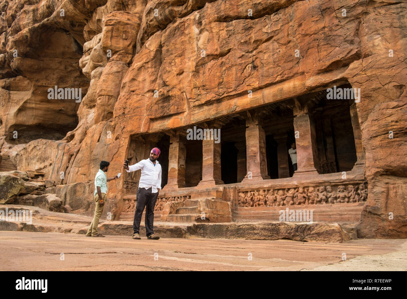 Badami cave temples hi-res stock photography and images - Alamy