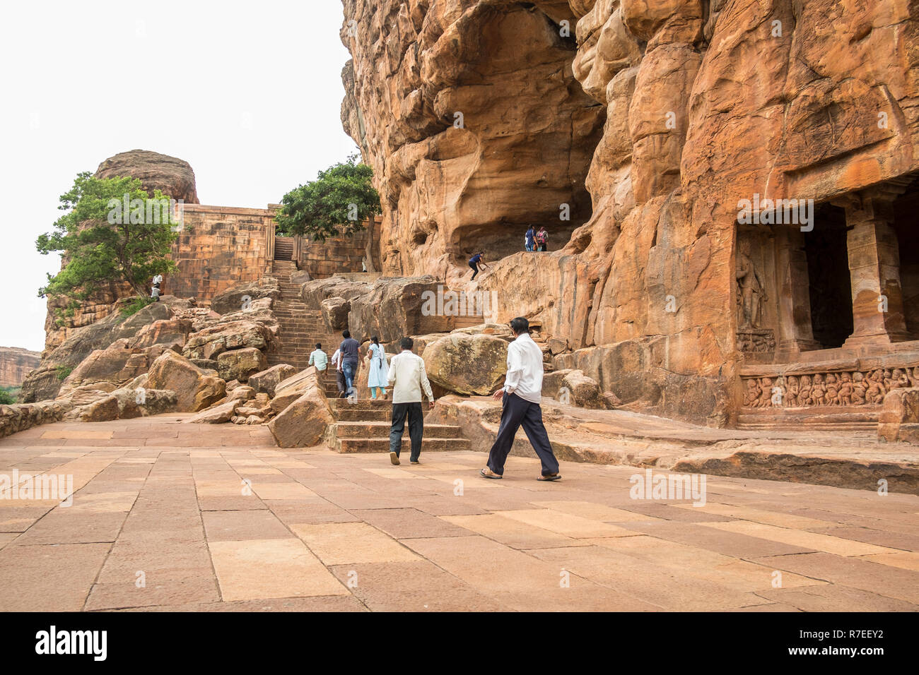 View of the Badami Cave Temples in Badami in Karnataka, India Stock Photo - Alamy