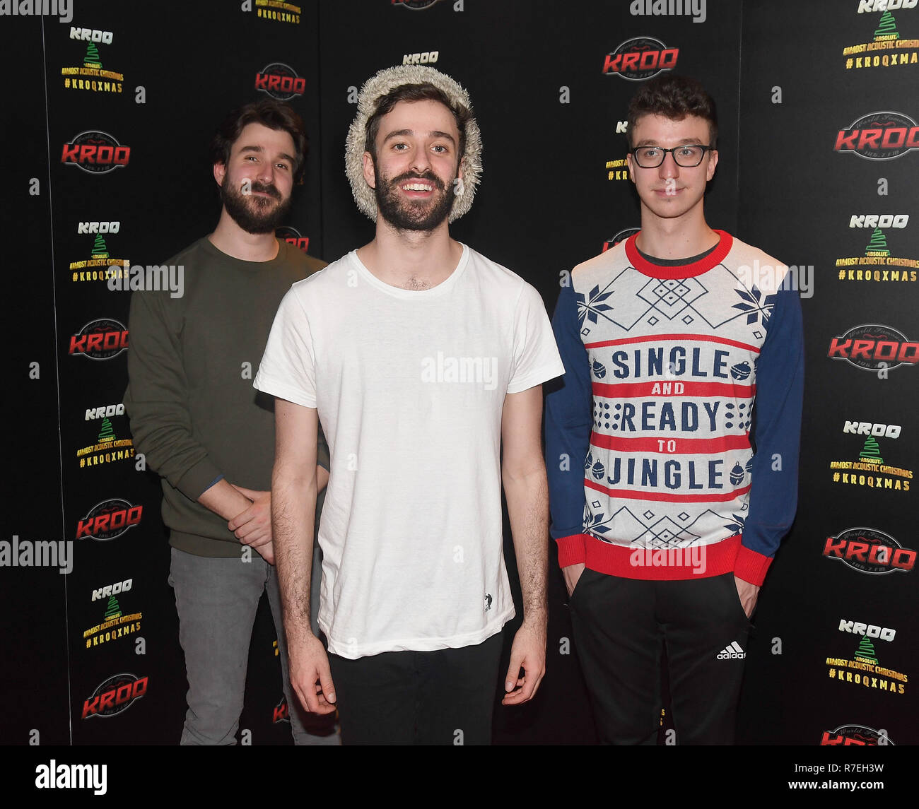 California, USA. 8th Dec 2018. Adam Met, Jack Met and Ryan Met of AJR ...