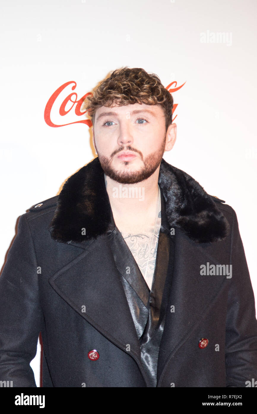 London, UK. 8th Dec 2018. James Arthur at Capital’s Jingle Bell Ball ...