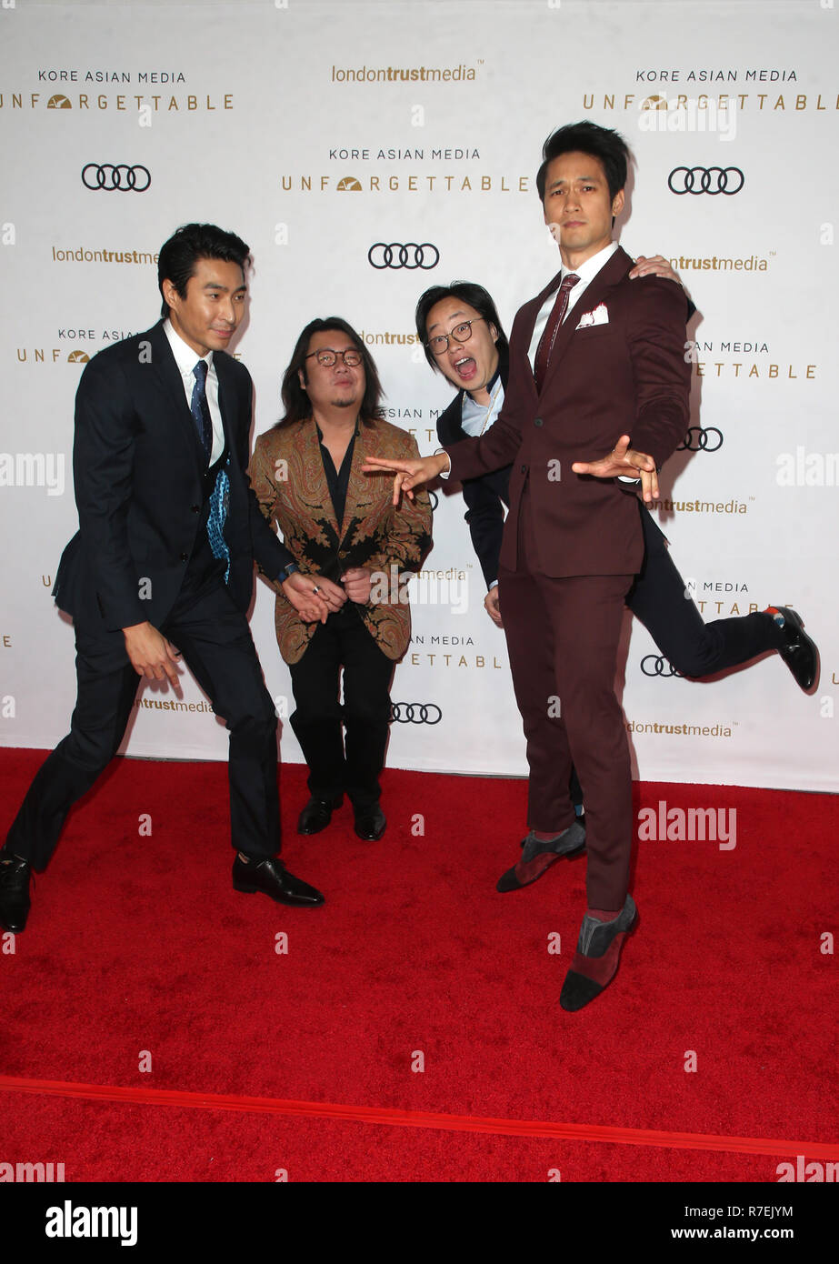 California, USA. 8th Dec, 2018. Jimmy O Yang, Harry Shum Jr., Chris ...