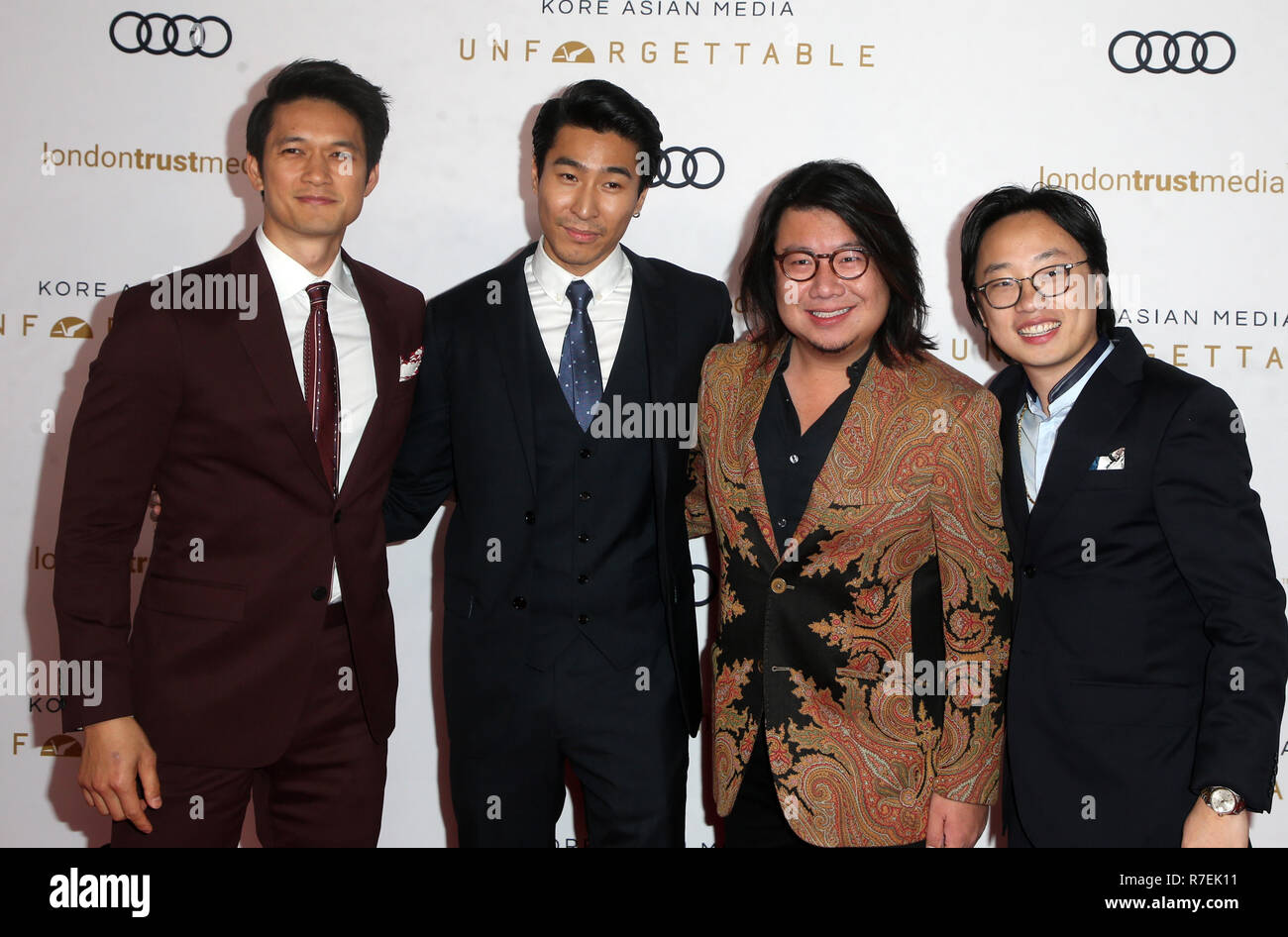California, USA. 8th Dec, 2018. Jimmy O Yang, Harry Shum Jr., Chris ...