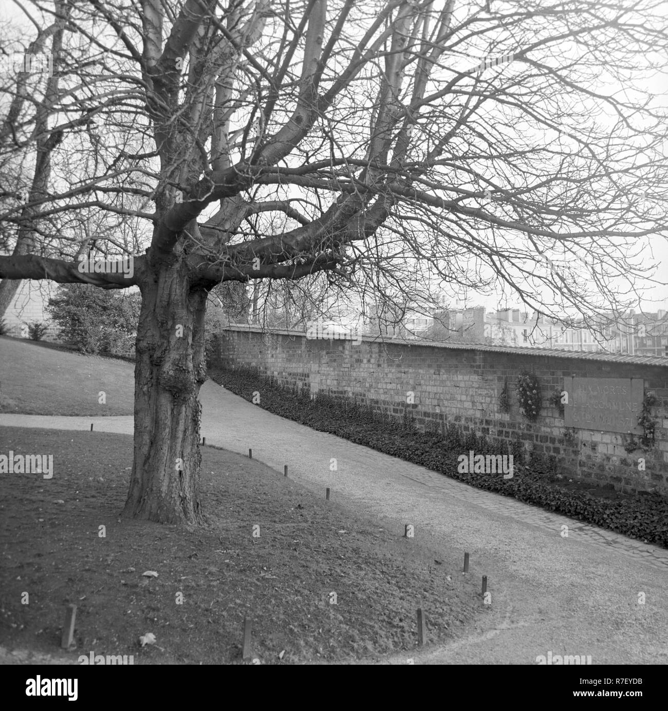 The Mur de Fédérés (Communards' Wall) is pictured on Pere Lachaise, the ...