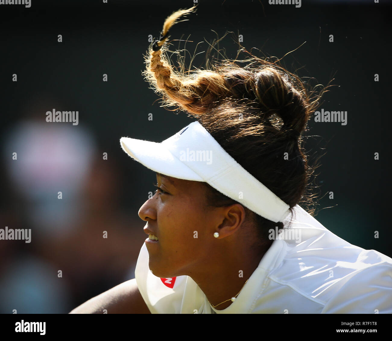 Naomi osaka in action at wimbledon hi-res stock photography and images ...