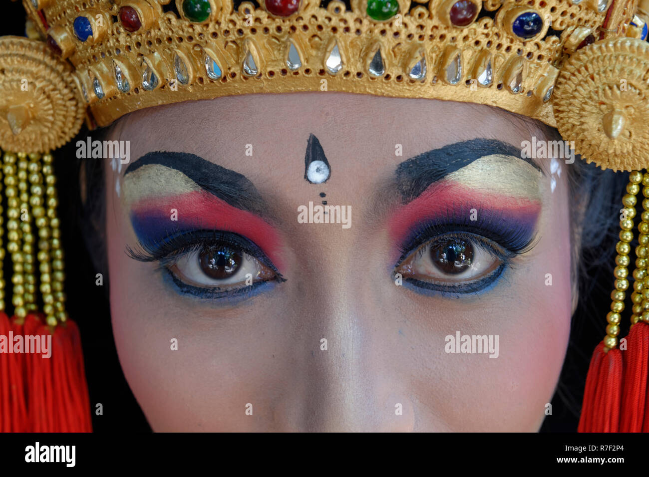 Balinese dancer, face, Ubud, Bali, Indonesia Stock Photo - Alamy