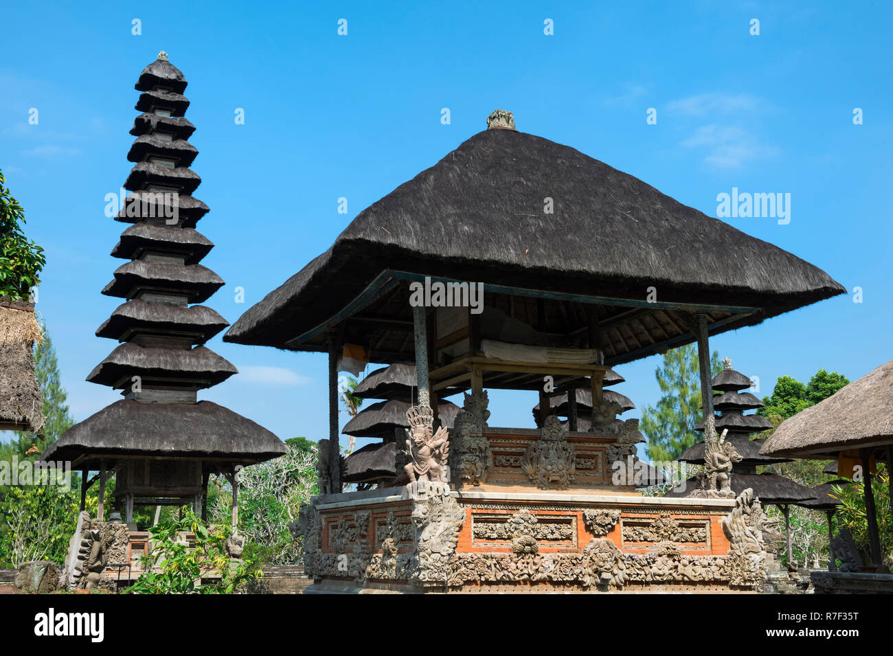 Pura Taman Ayun Temple, Bale, wood pavilion, and Meru, pagoda, Mengwi ...
