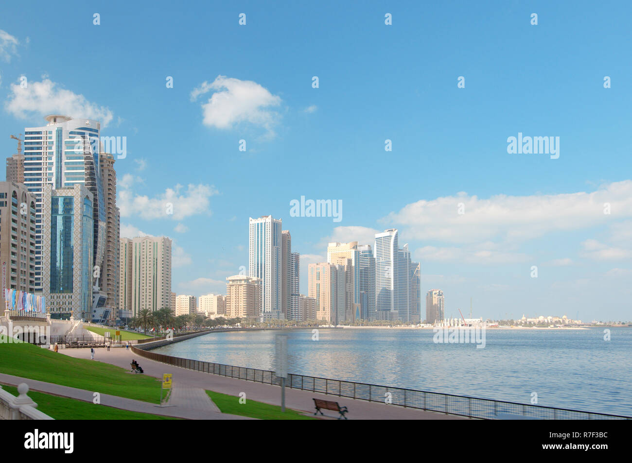 Embankment, Sharjah, Emirate of Sharjah, United Arab Emirates Stock ...