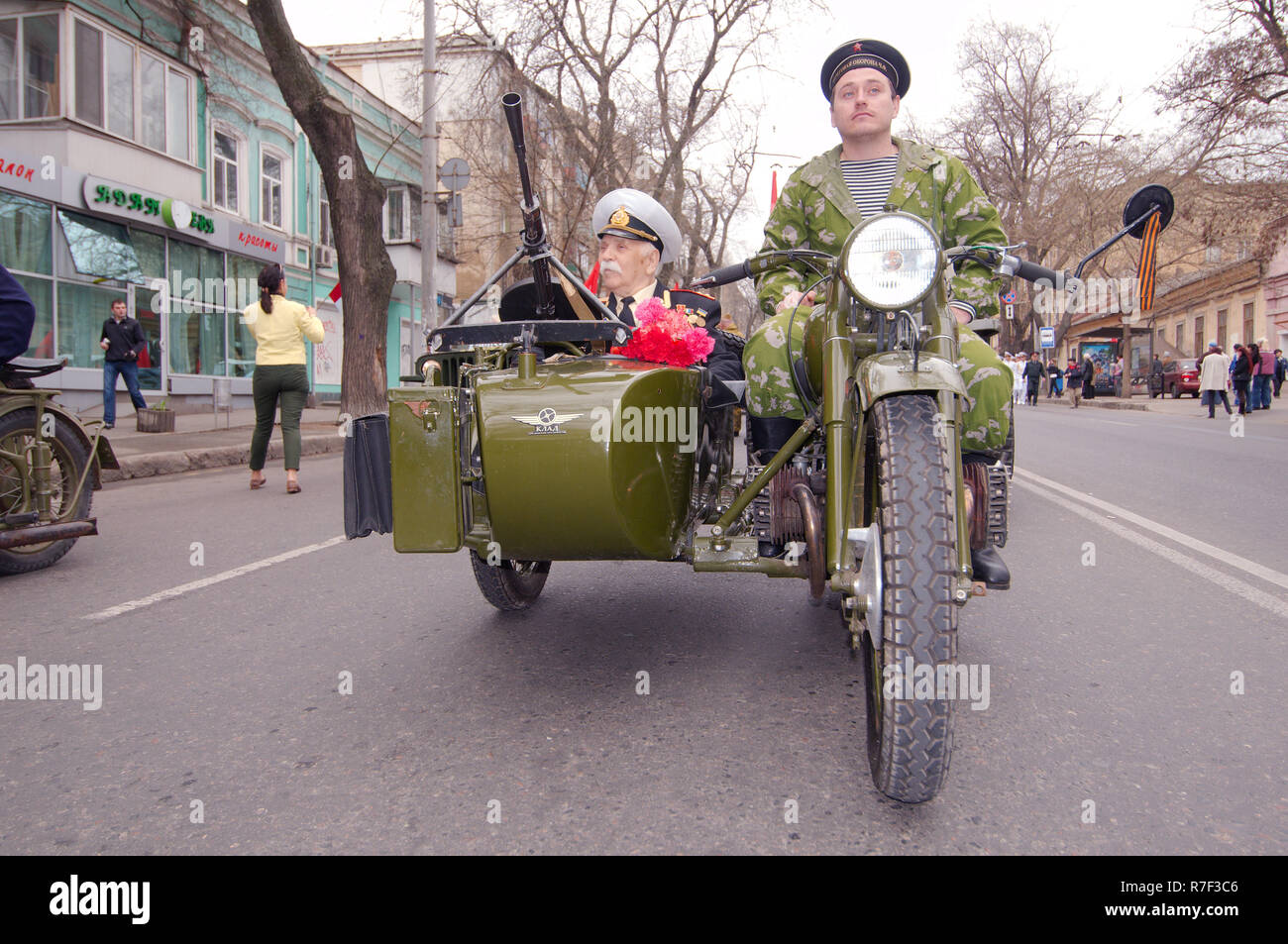 Parade commemorating the liberation of Odessa from the Nazis, Odessa ...