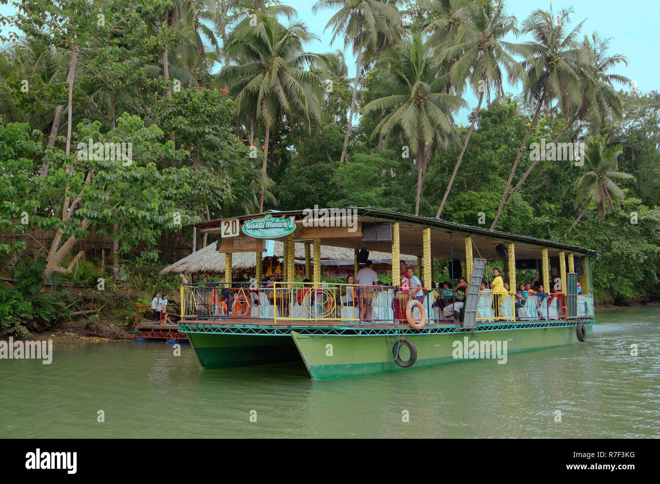 Pleasure boat on the River Loboc, Bohol, Philippines Stock Photo - Alamy