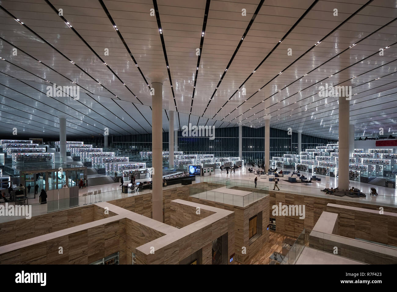 The 45,000-square-meter Qatar National Library's state-of-the-art ...