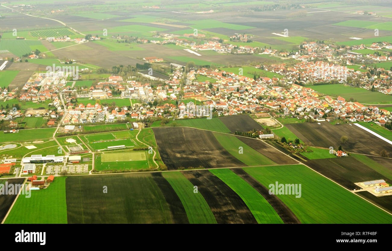Aerial view on German countryside Stock Photo - Alamy