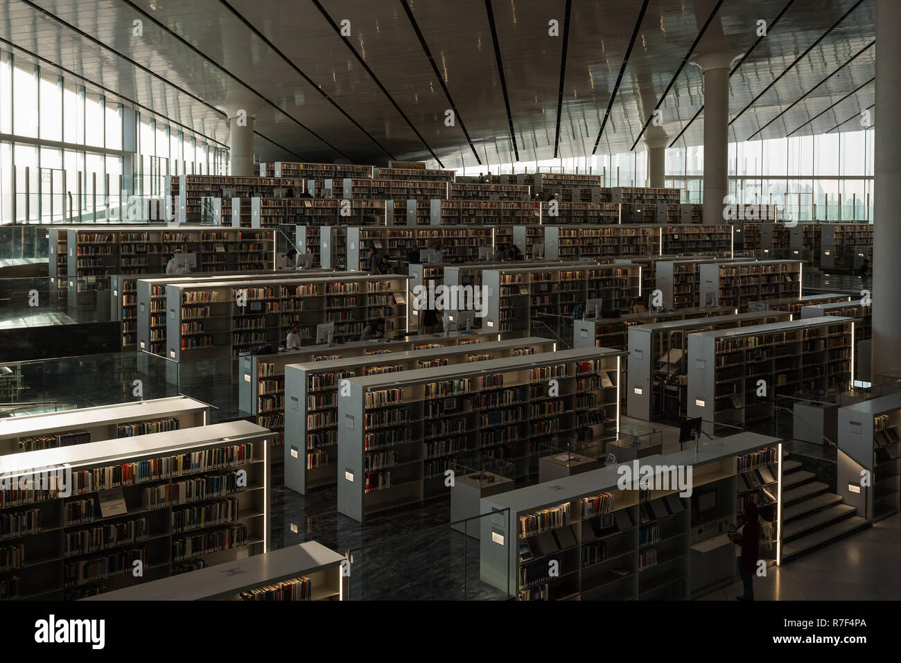 The 45,000-square-meter Qatar National Library's state-of-the-art ...