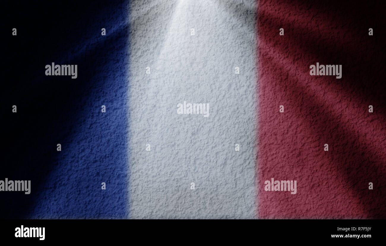 spot light with french flag on a wall Stock Photo - Alamy