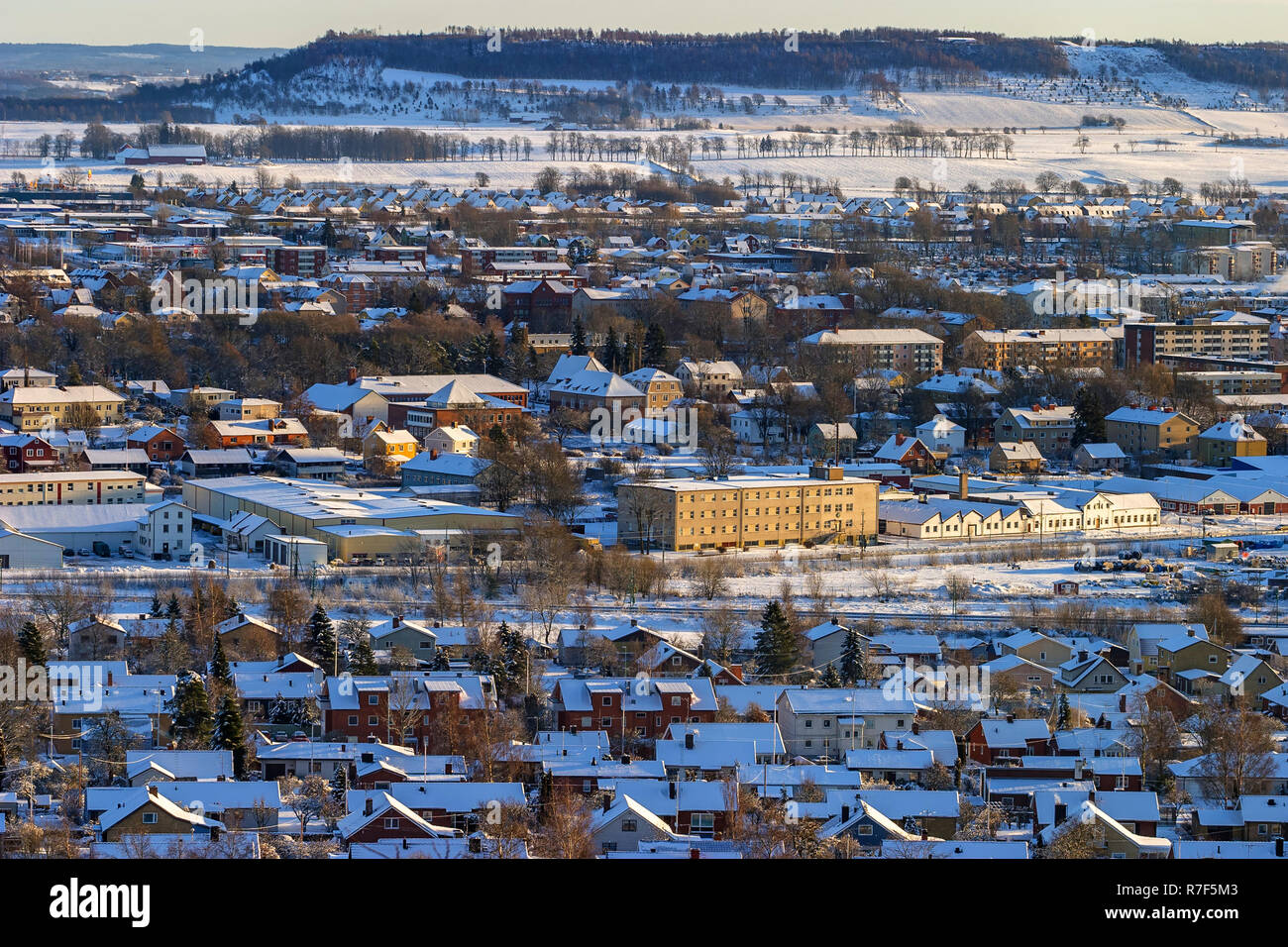 View of Falkoping in Sweden in the winter Stock Photo - Alamy