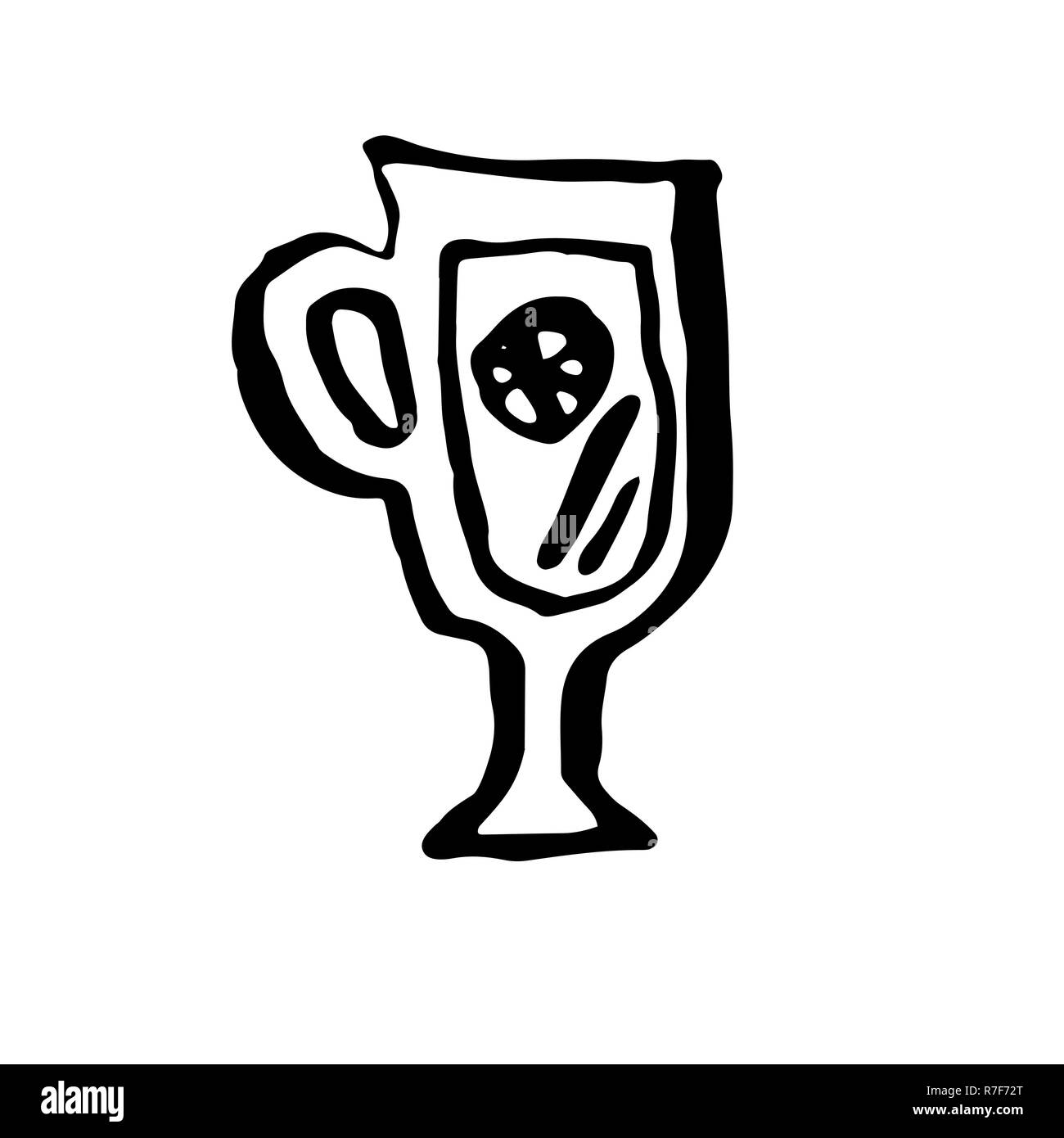 Cold wine illustration vector Stock Vector Images - Alamy