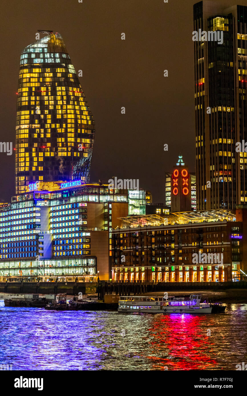 Bankside at night. London. UK Stock Photo - Alamy