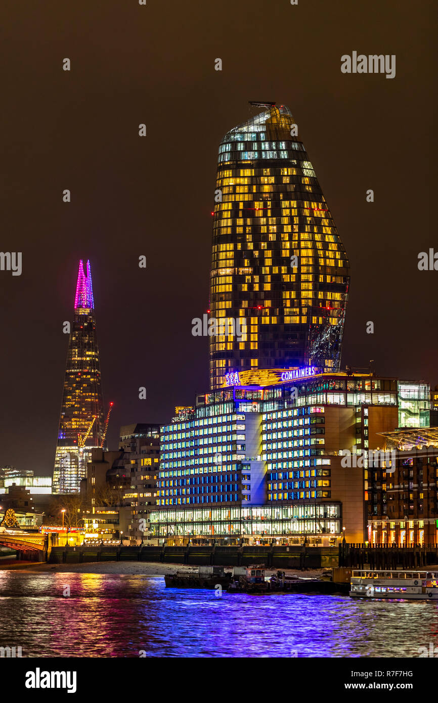 Bankside at night. London. UK Stock Photo - Alamy