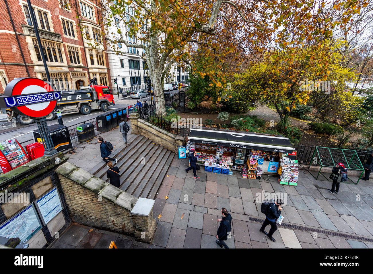 Temple Underground station on the Victoria Embankment, London. UK Stock ...