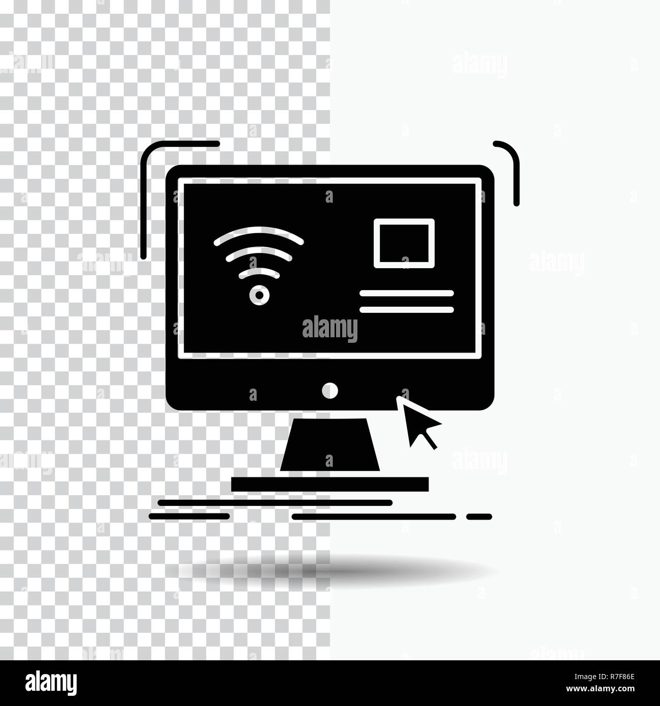 Black Computer Monitor On Transparent High Resolution Stock Photography ...