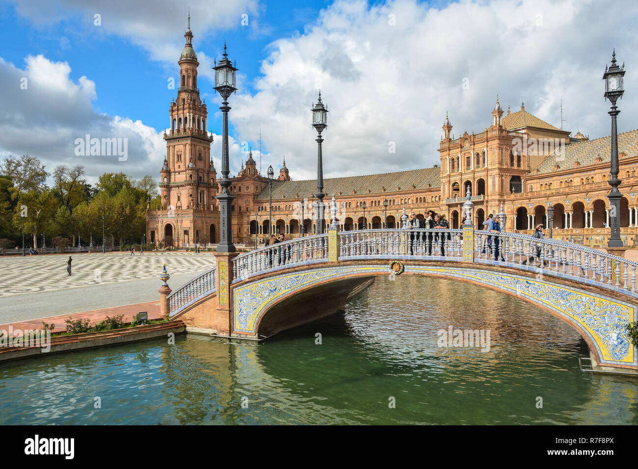 Plaza of Spain in Seville, the capital of Andalusia. One of the symbols ...