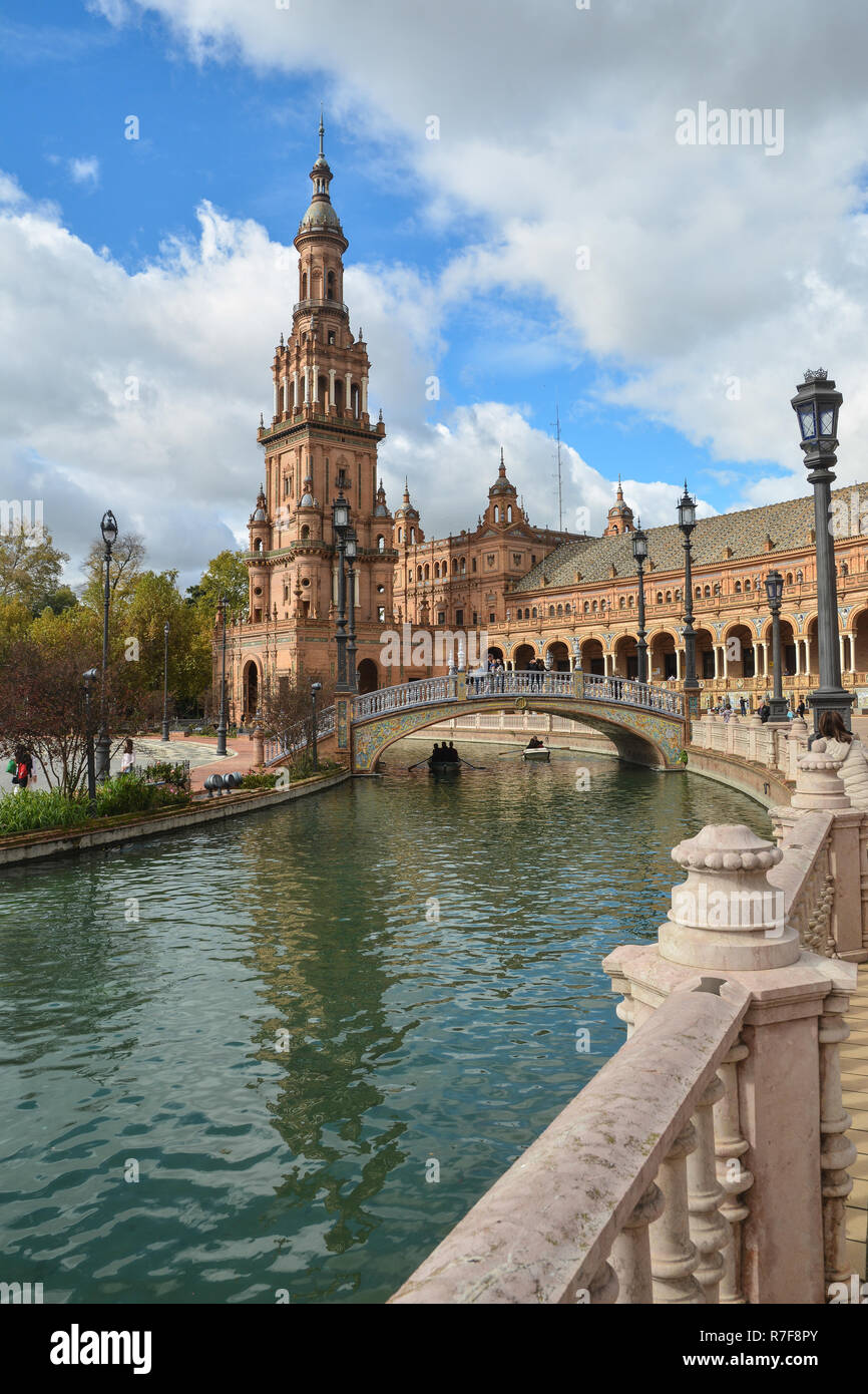 Plaza of Spain in Seville, the capital of Andalusia. One of the symbols ...