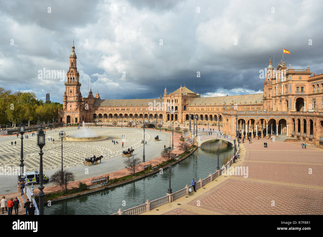 Plaza of Spain in Seville, the capital of Andalusia. One of the symbols ...