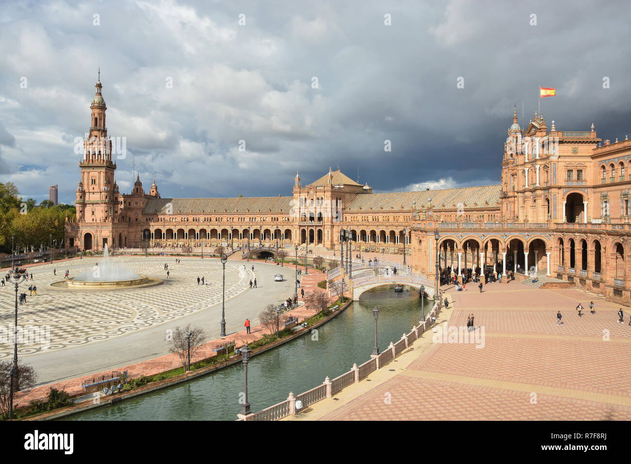 Plaza of Spain in Seville, the capital of Andalusia. One of the symbols ...
