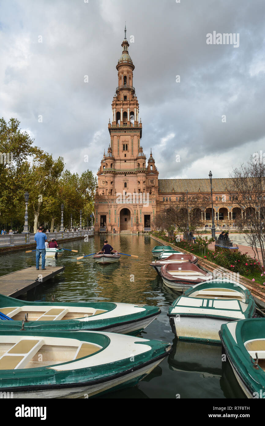 Plaza of Spain in Seville, the capital of Andalusia. One of the symbols ...