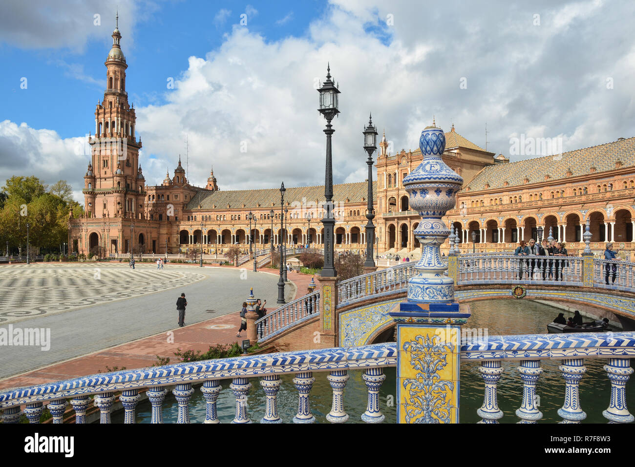 Plaza of Spain in Seville, the capital of Andalusia. One of the symbols ...