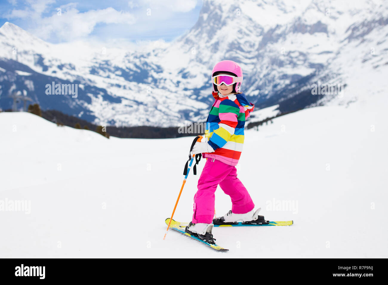 Kids Downhill Skiing