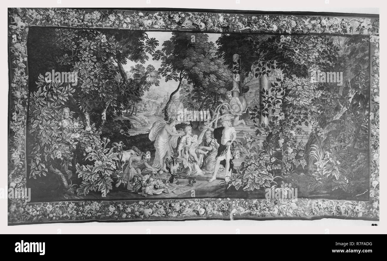 Mercury hands baby Bacchus over to nymphs of Nysa Stock Photo - Alamy