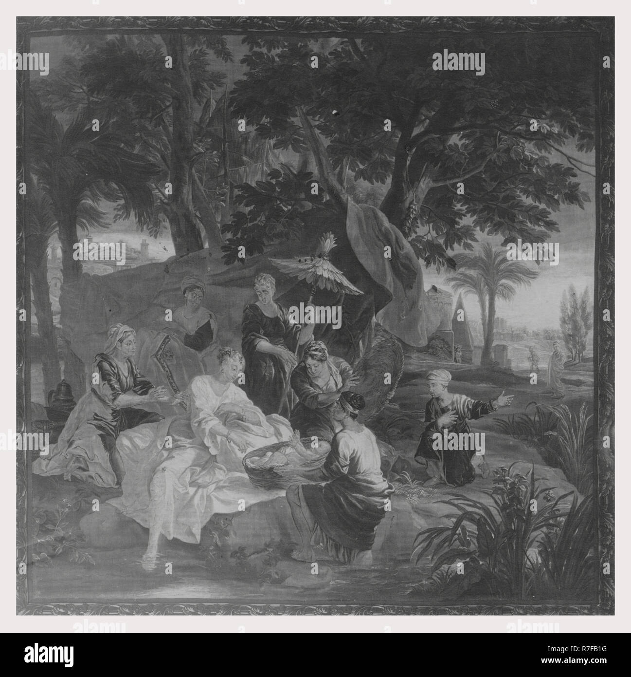 Moses' birth and education: finding of Moses Stock Photo - Alamy