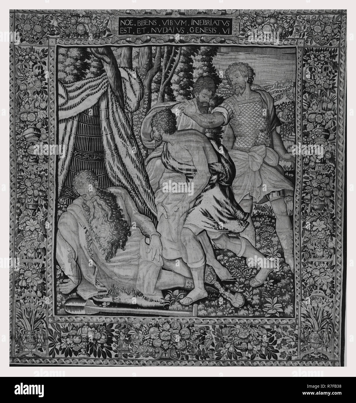 Noah as wine-grower: drunkenness of Noah (mocking of Noah Stock Photo ...